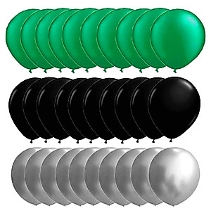 Graduation Decorations Green Black 2024/Black Green Balloons 30Pcs Green Graduation Party Decorations 2024 /Green Black Graduation Party Decorations