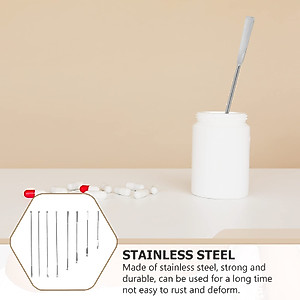 Hemobllo Stainless Steel Lab Spatula Micro Sampling Scoop Double Ended Mixing Spoon Laboratory Measuring Spoon for Powders Gel Cap Filler Micro Lab Spoon Laboratory Mixing Spatula Set (8 Pcs)