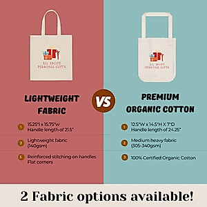 Dancinggoods Personalized Rescuing Animals Cotton Tote Bag with handle, Canvas Bag