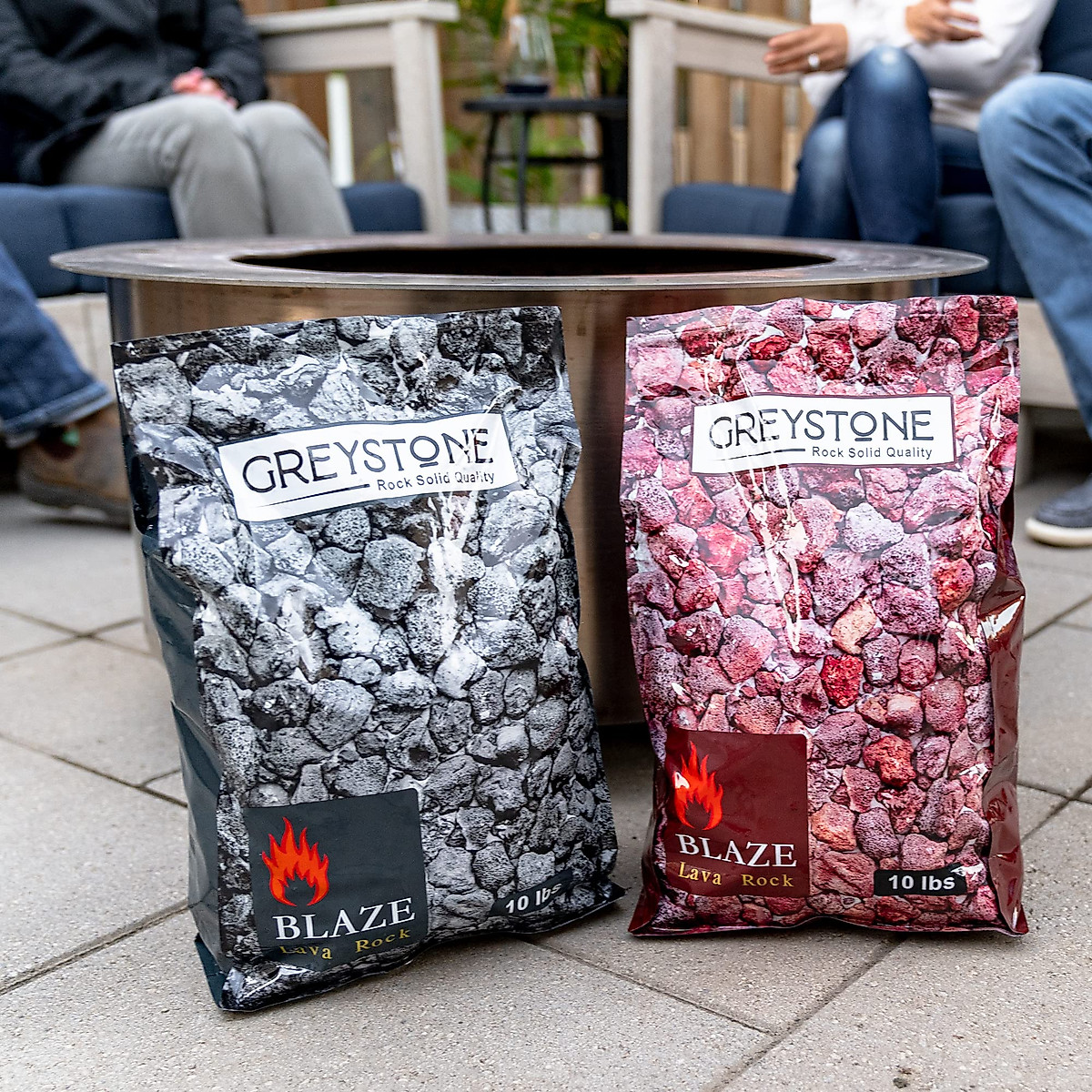 Lava Rocks for Fire Pit - 10 Pound Bag, Gas Fire Pit, Outdoor Fireplace, Fire Bowl, Mini Fire Pit - Fire Pit Rocks, Lava Rock for Mini Firepit, Gas Fireplace Rocks, Fire Table Rocks - Blaze (Black)