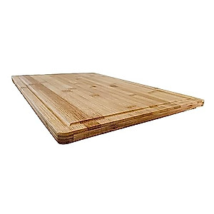 Extra Large Organic Bamboo Cutting & Charcuterie Board with Juice Groove & Reversible
