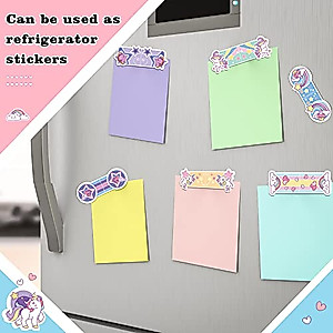 40 Pieces Unicorn Magnetic Bookmarks Magnet Page Markers Book Markers Clip Set for Girls Teachers Students Reading Book Lovers Office Classroom Supplies
