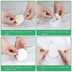 AYAYASTORY Adhesive Shower Curtain Rod Holder,No Slippage Wall Mount Retainer of Shower Rod for bathroom,Heavy Duty Tension Rod brackets No Drilling(Shower Curtain Rod Not Included) (4 Pack)