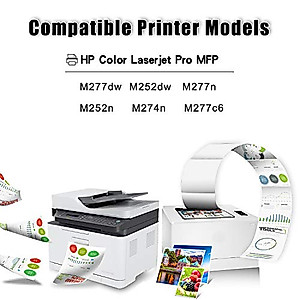 Valuecolor Compatible Toner Cartridge Replacement for HP 201X 201A CF400X CF401X CF402X CF403X CF400A Used in Color Pro MFP M277dw MFP M277c6 M277n M252n M252dw Printer (4 Pack)