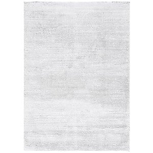 SAFAVIEH Jasmine Shag Collection Area Rug - 8' x 10', Light Grey & Ivory, Modern Design, Ideal for High Traffic Areas in Living Room, Bedroom & Dining Room (JSM100F-8)