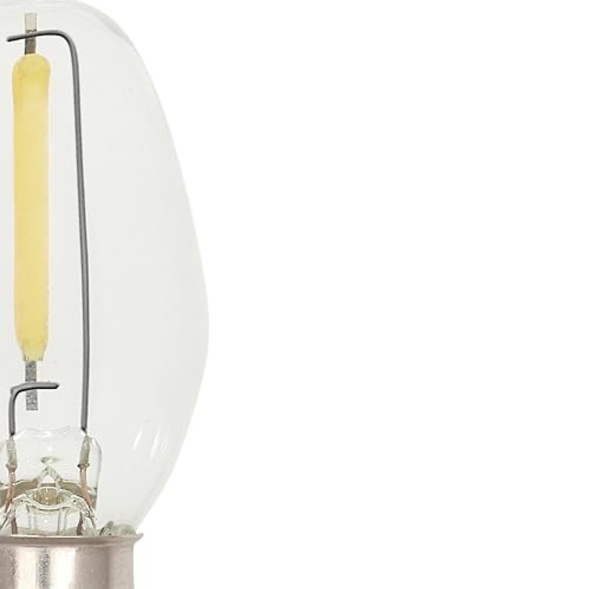 Westinghouse 5284000 0.4 Watt (4 Watt Equivalent) C7 Clear Filament LED Light Bulb, Candelabra Base, 2 Pack