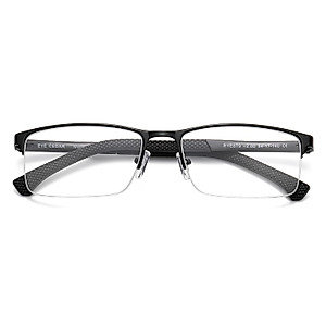 EYECEDAR 5-Pack Reading Glasses Men Metal Half Frame Spring Hinges Eyeglasses Readers for Men 2.00