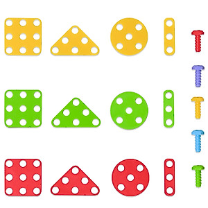 Drill & Play Building Toy Set Creative Educational with Real Toy Drill - STEM Construction Game Mosaic Design Building Toys Tool Kit for Kids and Toddlers