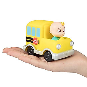 CoComelon 3" Car Vehicle Toys 3-Pack - Officially Licensed - Includes Mini JJ, Tomtom & YoYo Character Figures! Trucks and Bus for Toddlers & Preschoolers Ages 1-3 - Great Gift for Kids, Boys & Girls