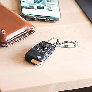 Geeice Metal Keychain Holder for Belt Heavy Duty Carabiner with Keyring Clips Organizer for Car Keys, Zinc Alloy, 2 Pack