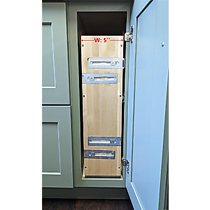 Pull Out Kitchen Cabinet Storage Spice Rack Organizer, Pull Out Spice Rack Organizer for Cabinet, Pull Out Cabinet Organizer, Spice Cabinet, Pull-out Home Organizer, Slim Storage Cabinet (5'' Width)