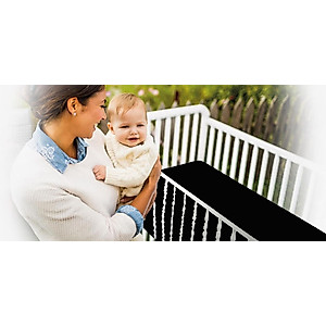 Crescent100% Cotton Black Soft and Comfy Fitted Crib Sheets for Standard Crib and Toddler Mattresses, Hypoallergenic, Breathable for Boys and Girls (Black)