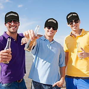 NewShun Groomsmen Hats 8 Pack Bachelor Party Baseball Hats Set, Groomsmen Gifts Embroidered Adjustable Cotton Truck Caps