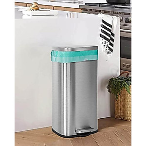 Biodegradable Trash Bags 8 Gallon Trash Bags Drawstring, AYOTEE 75 Counts Medium Trash Bags 8 Gallon Garbage Bags, Unscented 30 Liter Trash Bags Waste Basket Liners for Kitchen Bathroom Office
