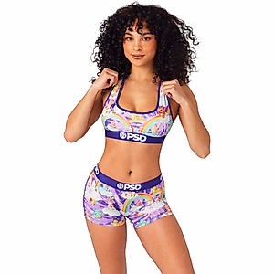 PSD Women's Retro Care Bears Boy Shorts, Purple, S
