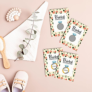 buwanJH Bridal Shower Scratch Off Game, Wedding Shower Games Ideas, Easy to Play, Raffle Tickets 5 Winners Cards and 35 Loser Cards