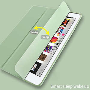 Aoub Case for iPad 6th/5th Generation Cases 9.7 inch 2018/2017 with Pencil Holder, Slim Lightweight Smart Stand Cover, Auto Wake/Sleep, Model A1893 A1954 A1822 A1823, Light Green