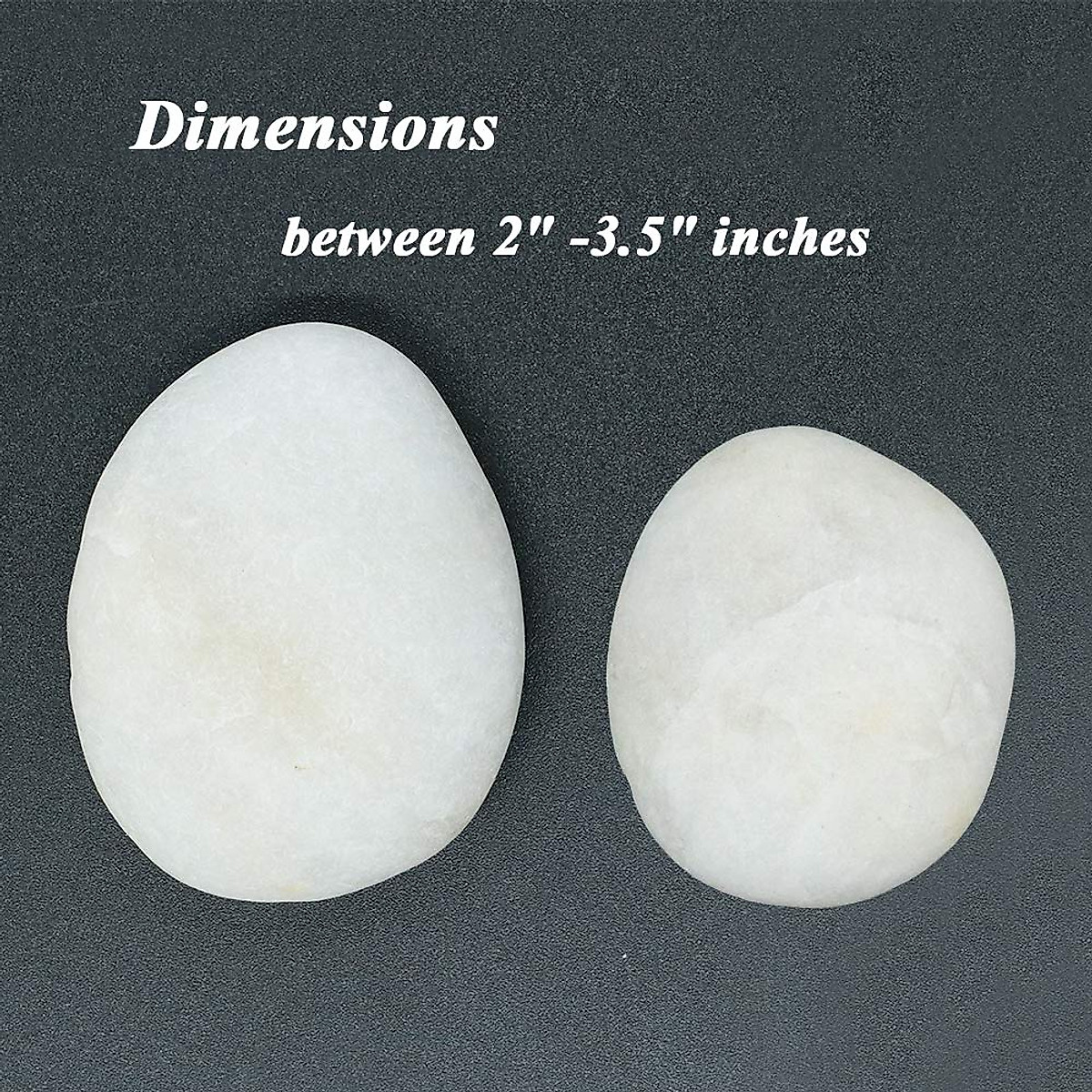 White River Rocks for Painting – 20 Big Rocks, 2” - 3.5” Inch Flat Smooth Stones, about 6 LB. of Craft Rocks for Rock Painting, Kindness Stones, Painting Rocks Supplies for Adults and Kids