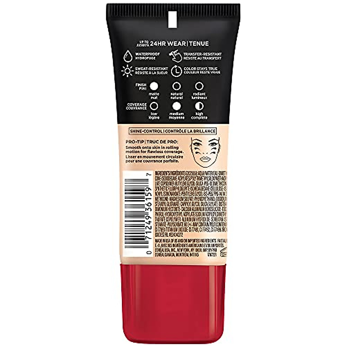 L'Oreal Paris Makeup Infallible Pro-Matte Liquid Longwear Foundation, Ivory Buff 101.5, 1 fl; oz.