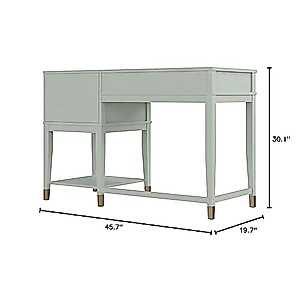 CosmoLiving by Cosmopolitan Westerleigh Lift-Top Computer Desk, Pale Green