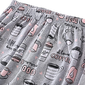 QUCH Womens Pajama Sets Plus Size Sleepwear Tops with Capri Pants Cotton Pajamas Set for Women Soft Comfy Cute Pj Sets Gray Cup 3XL