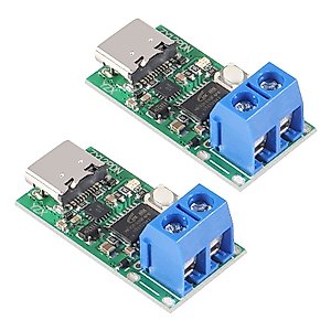 AITRIP 2PCS Type-C USB-C Fast Charging Trigger Module, Pd2.0 3.0 to Dc USB Decoy Fast Charge Trigger Poll Detector with Terminal (ZY12PDN with Screw Terminal)