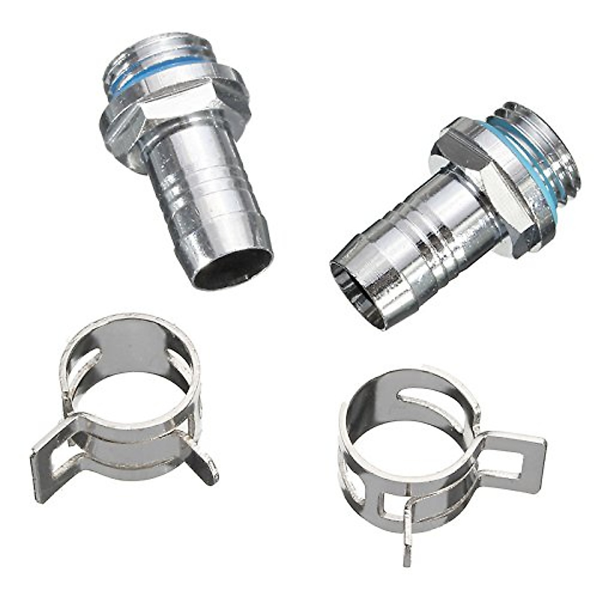 LED Thermometer 3 Way Flow Meter For Water Cooling Liquid Cooler System & 2 Barbs