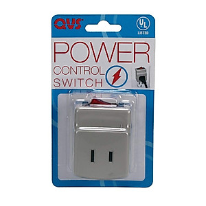 QVS PA-1P Single-Port Power Adaptor with Lighted On/Off Switch, Off-White