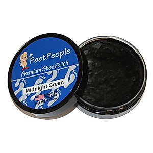 FeetPeople Shoe Polish, 1.625 oz, Midnight Green