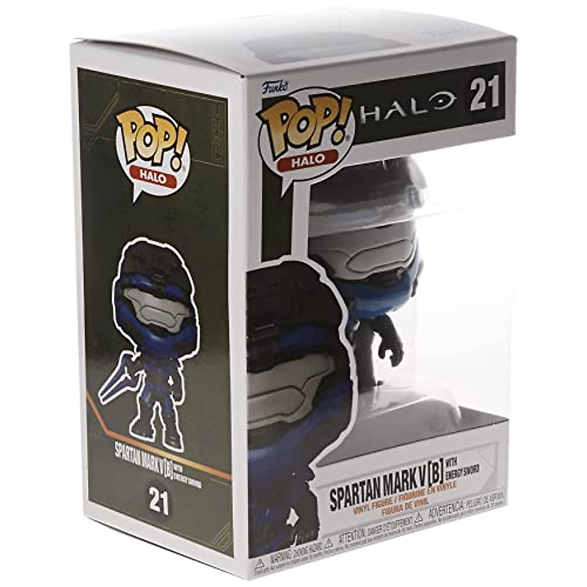 Funko POP Games: Halo Infinite - Mark V [B] with Blue Energy Sword with Chase, Multicolor, (59336)