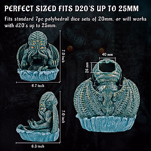 DND Journal Embossed with Cthulhu + Cthulhu Dice Tower for D&D, RPG, Call of Cthulhu, Dungeons and Dragons, Pathfinder