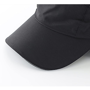 Connectyle Men's Outdoor Winter Earflap Hat Adjustable Water-Resistant Baseball Cap Fleece Lined Warm Dad Hats Black