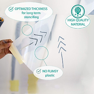 STENCILIT® Fern Wall Stencil for Painting - XL Stencil 24x32 in, Wall Stencils for Painting Large Pattern, Modern Large Wall Stencils