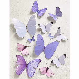 Butterfly Wall Decor 12PCS Giant Butterfly Decorations for Butterfly Birthday Decorations Large Butterfly Wall Art Home Room Decor for Birthday Baby Shower Fairy Tea Party Supplies Wall Decor