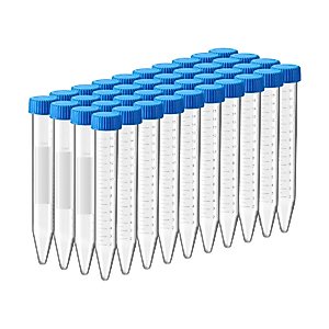 BIPEE Centrifuge Tubes, 15mL lab tubes, test tubes with caps, Plastic Container for plant tissue culture kit，coffee tubes