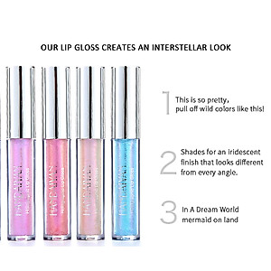 COOSA Glitter Liquid Lipsticks Set 6 color Diamond Shimmer Metallic Lipstick Waterproof Long Lasting Makeup Kit Face Eye Glow Shimmer Shinning Lip Gloss Set