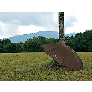 Snow Peak Ultralight Umbrella - Small, Heavy-Duty Umbrella for Travel - Strong, Wind-Resistant Umbrella for Camping, Hiking, or Traveling - Durable Design Withstands Heavy Rain - Gray