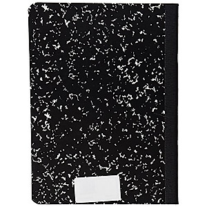 School Smart Hard Cover Composition Book, Unruled, 9-3/4 x 7-1/2 Inches, 100 sheets