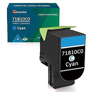 71B10C0 Toner Cartridge Compatible for Lexmark CS317 CS417 CS517 CX317 CX417 CX517 Toner Cartridge for CS317dn CX317dn CS417dn CX417de CS517de CX517de Printers(1 Pack, Cyan, 2300 Pages Not OEM)