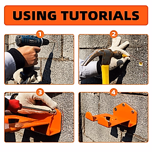 OSROENE Weedeater Hanger, 2 Pack Weed Eater Hanger for Garage Wall, Heavy Duty Weed Wacker Hooks for Garage, Garage Organization Garage Storage Shed Organizer Mounted Grass Trimmer Rack