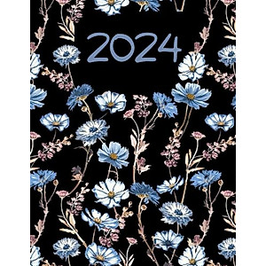 2024 Diary: A4 Week To View-January 2024 to December 2024 Daily Planner Organiser Calendar Overview-Dated From January To December
