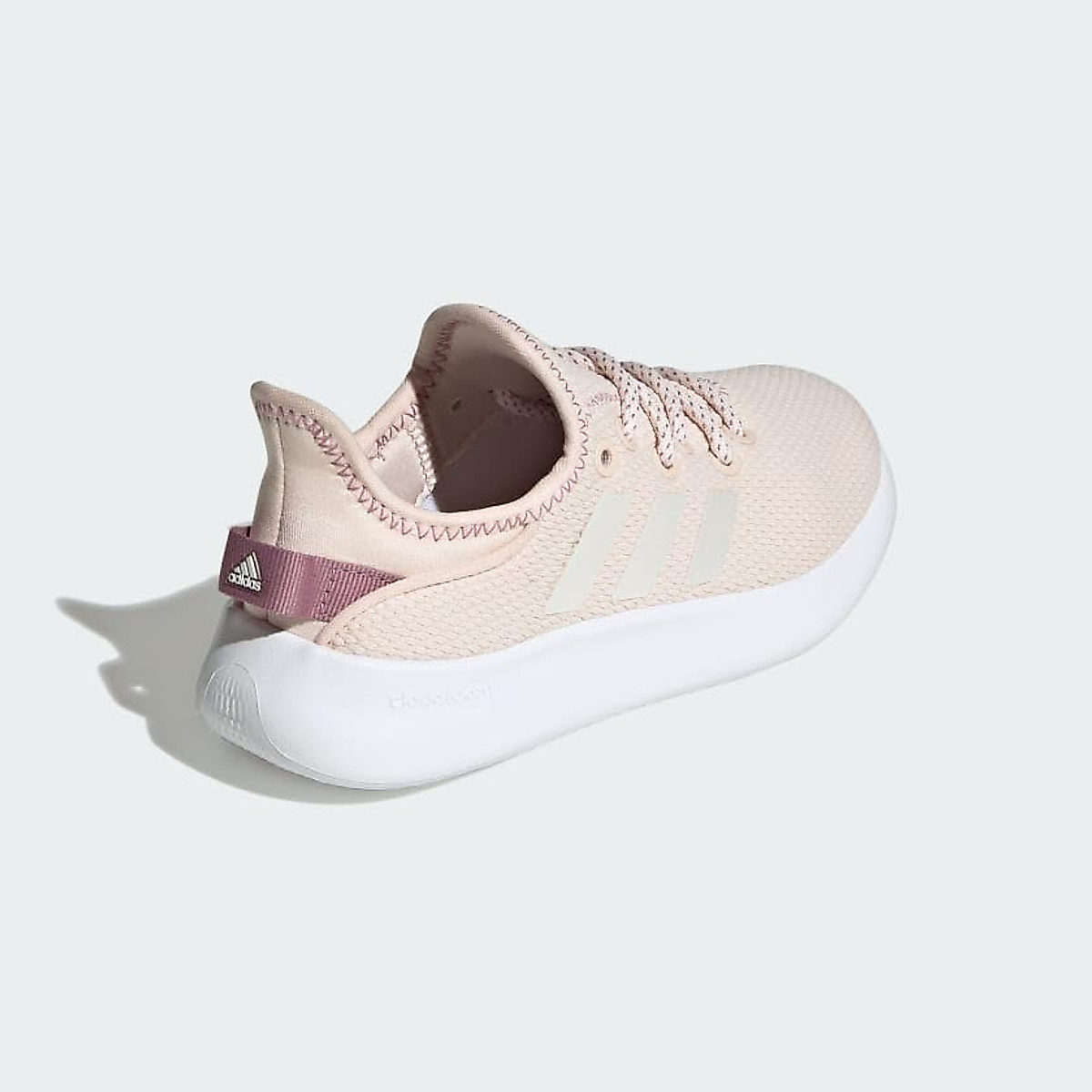 adidas Cloudfoam Pure Sportswear Sneaker, Wonder Quartz/Zero Metallic/Wonder Orchid, 2 US Unisex Little Kid