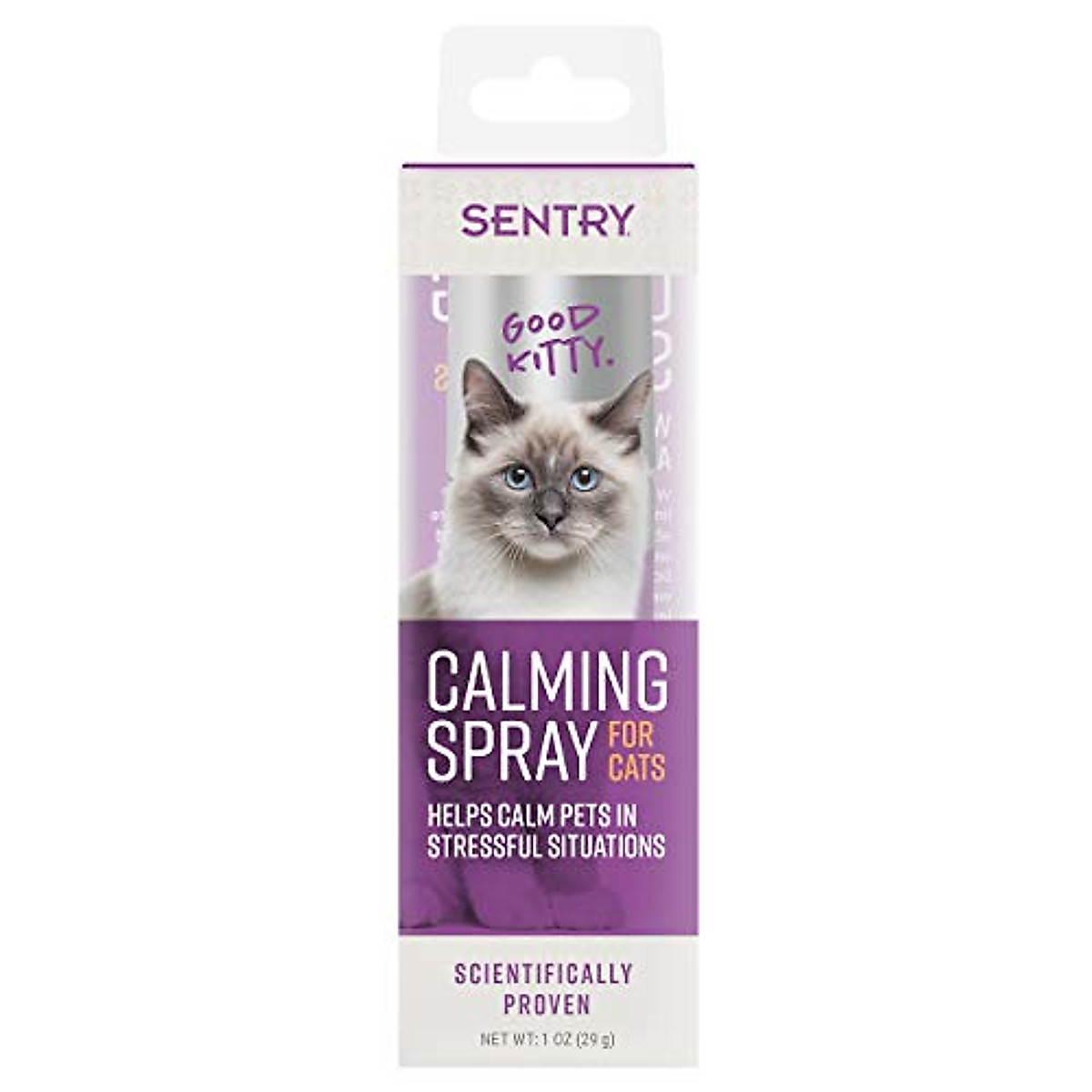 SENTRY PET Care Sentry Calming Spray for Cats, Uses Pheromones to Reduce Stress, Easy Spray Application, Helps Cats with Separation, Travel, Loud Noises, and Anxiety, Packaging May Vary