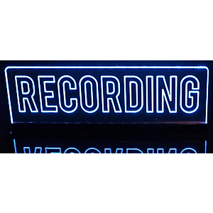 Recording Home Studio Court Room in Session Ceiling, Desk, or Flat to the Wall Mount Acrylic Lighted Edge Lit Sign Light Up Plaque Mirr 11"-21" 15-30 Leds 9 Foot Cord Made in the USA 10325 1363