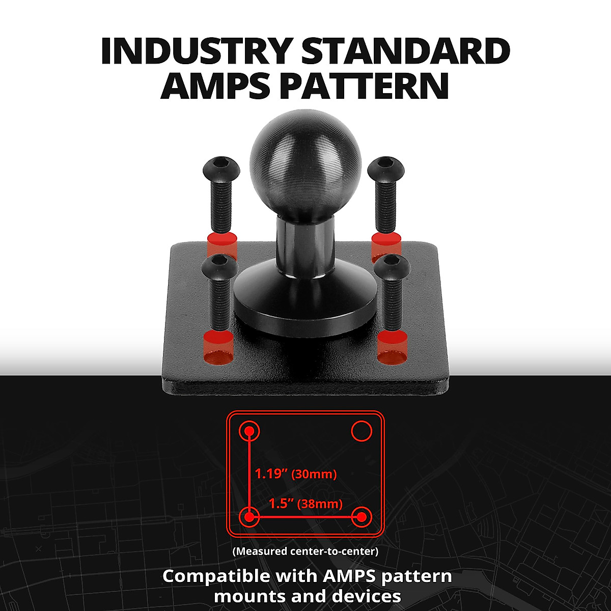 Industrial Metal Drill Base Tablet Mount - By TACKFORM [Enduro Series] - iPad Holder for wall or truck. ELD Mount | Compatible with iPad Mini, IPad Pro 12.9, Galaxy S, Surface Pro & Switch