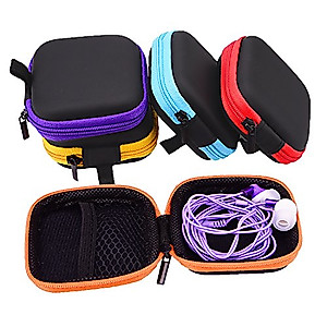 Sunmns 5 Pieces in Ear Bud Earphone Headset Headphone Case Mini Storage Carrying Pouch Bag