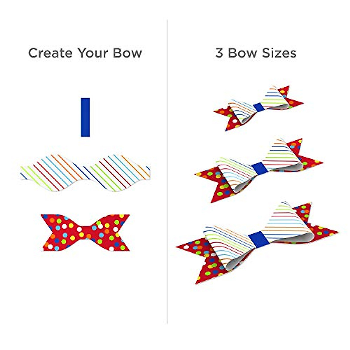 Hallmark Birthday Wrapping Paper with Templates for Handmade Bows on Reverse (3-Pack: 75 sq. ft. ttl) Royal Blue, Rainbow Stripes, Colorful Confetti