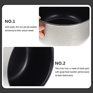 Rice Cooker Inner Pot Rice Cooker Liner Non- stick Rice Cooking Container Rice Maker Accessories for Rice Maker Cooker 3 L