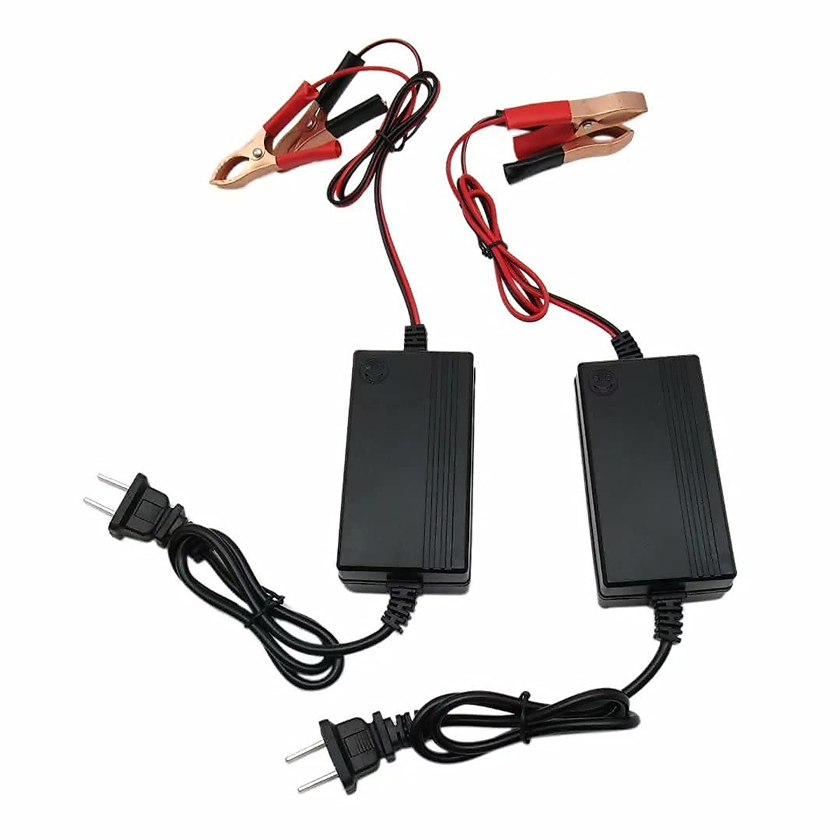 Premium 2Pcs Auto Car Battery Charger Tender Trickle Maintainer Charge All Types of 12V Lead-Acid Batteries