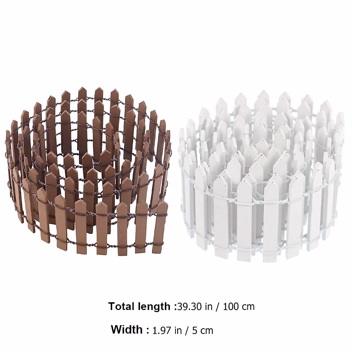 STOBOK 2pcs Mini Fence Mini Wood Fencing DIY Wood Picket Fence Miniature Fence Decoration Decorative Fence Panels Micro Landscape Accessories Fairy Garden Barrier Wooden Sand Table House